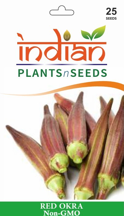 IPS066 - Red Okra/ Bendakaya Seeds – Indian PlantsNSeeds